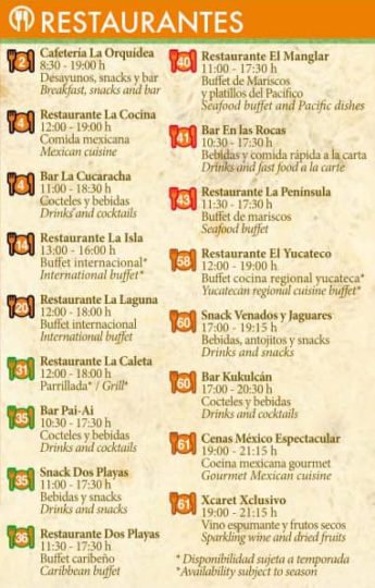Xcaret Map 2021 PDF - Riviera Maya