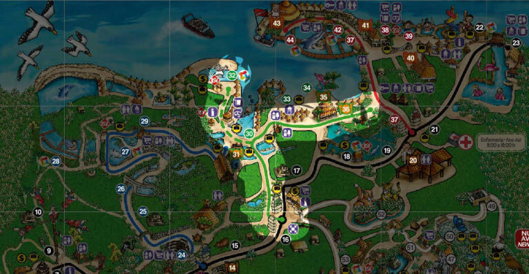 Mapa de Xcaret 2026 PDF - Riviera Maya